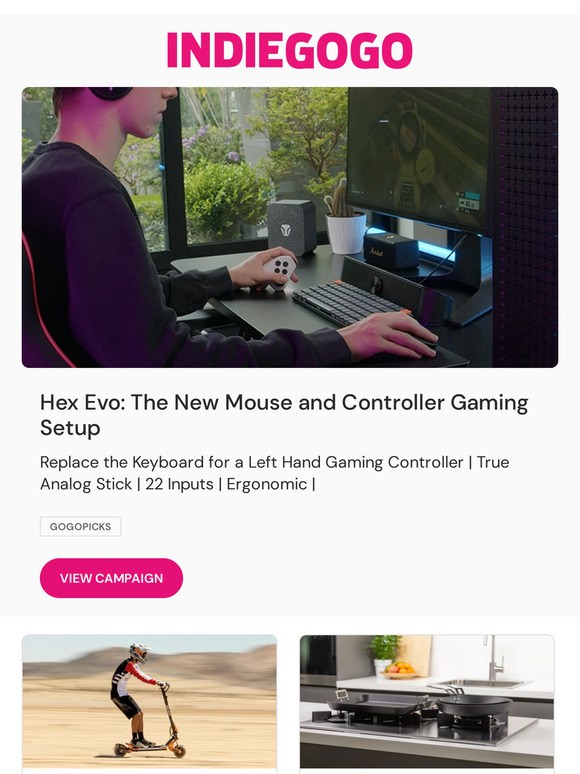 Indiegogo: Play your favorite video games with this ergonomic gaming ...