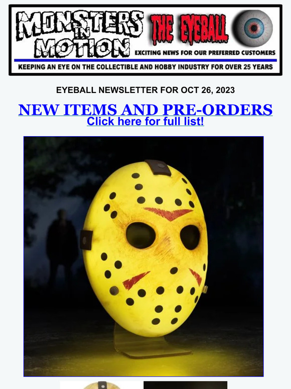 Monsters in Motion: Friday the 13th Jason Lamp. Space 1999 Book, Blade ...