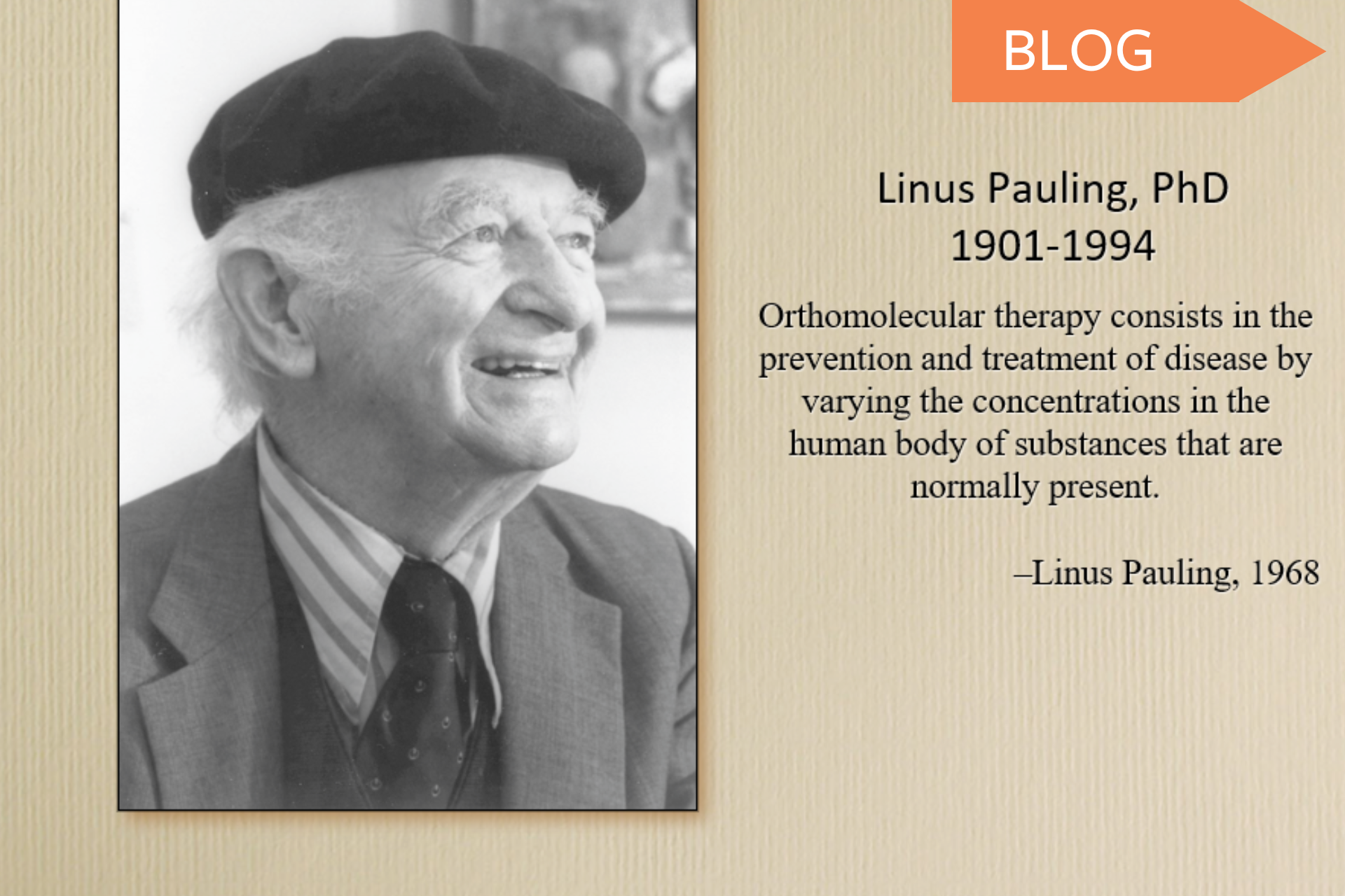 Holford: Rare interview with Dr Linus Pauling - Why Vitamin C is Vital ...