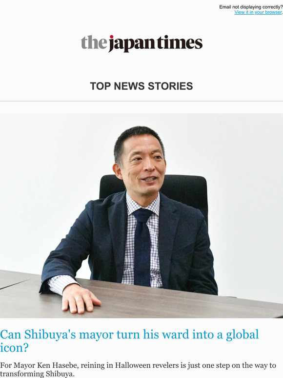 The Japan Times: Today's top news: Can Shibuya's mayor turn his ward ...