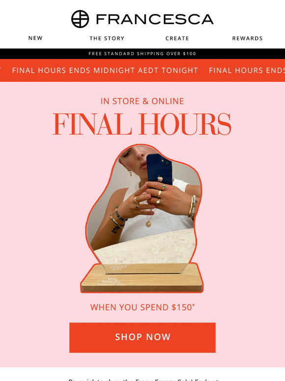 Francesca Collections: Final Hours of Franc FRENZY 🏃‍♀️ | Milled