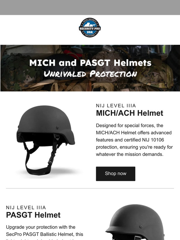 Security Pro USA: Mission-Ready Best in Class Head Protection | Milled