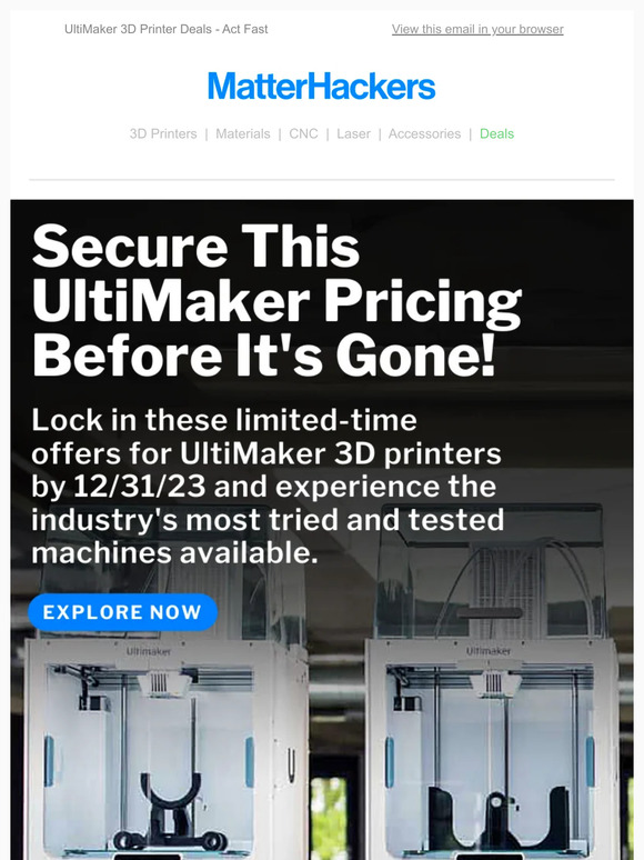 MatterHackers: UltiMaker 3D Printers Now Print Faster & Are On Sale Now ...