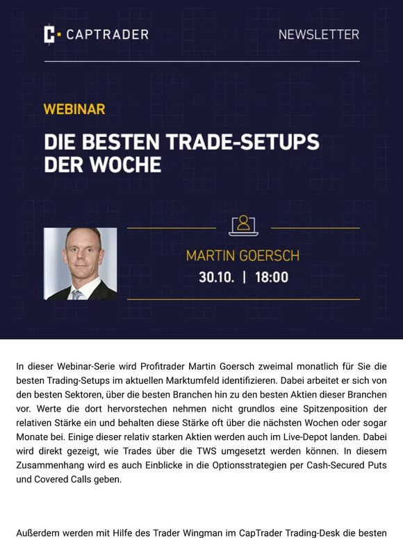 CapTrader: Die Besten Trade-Setups der Woche mit Martin Goersch | Milled