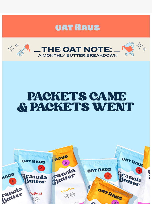 Oat Haus: THE OAT NOTE: packet saga 😱, new flavors 🎃 & an old friend 🍌 ...