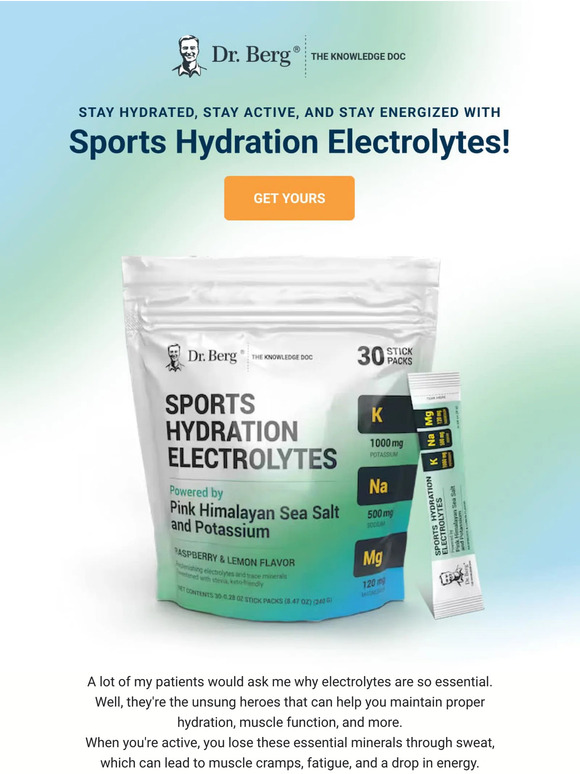 Dr. Berg: Five Vital Electrolytes in One Tasty Drink!🔋 | Milled