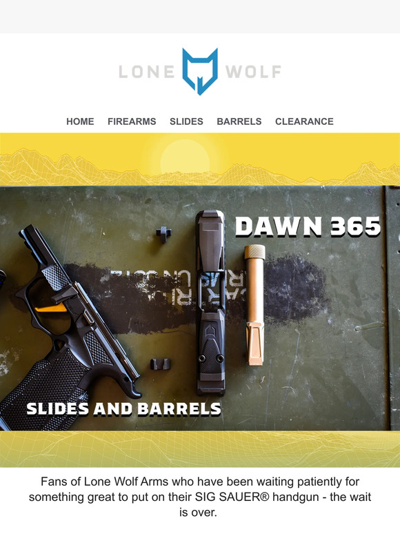 Lone Wolf Distributors: DAWN Barrels and Slides 🤝 SIG® P365 | Milled