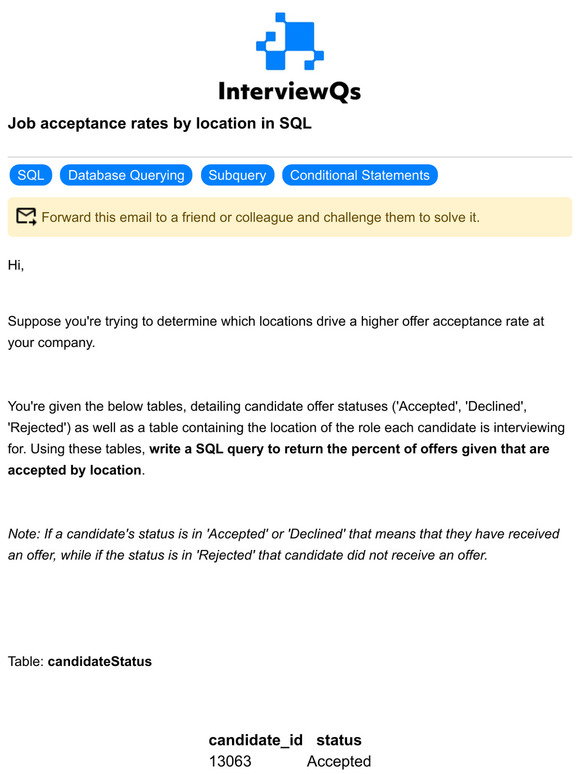 Interview Qs: Job acceptance rates by location in SQL | Milled