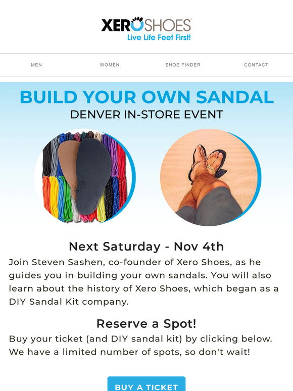 Xero Shoes: Build Your Own Sandals In-Store Event | Milled