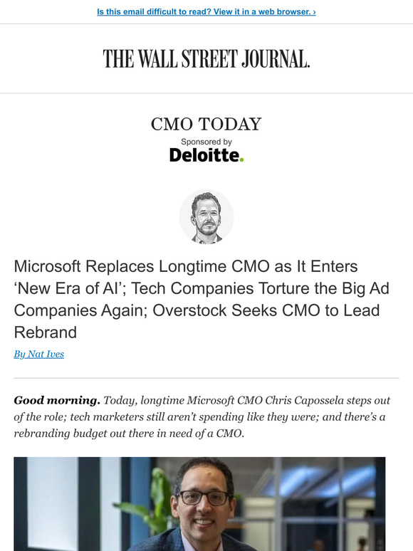 The Wall Street Journal: CMO Today: Microsoft Replaces CMO as It Enters ...