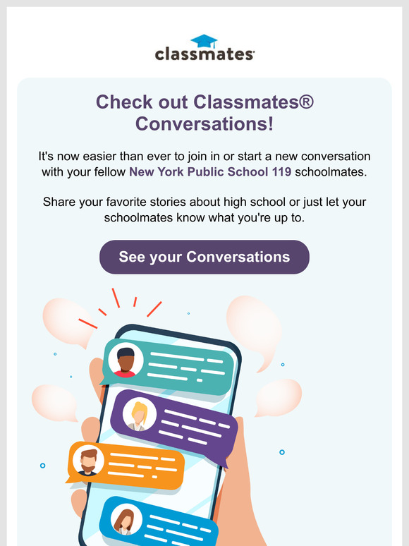 Classmates: Start a conversation with your class, — —! | Milled