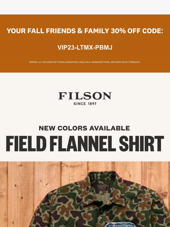 Filson: An Outdoor Classic - New Colors | Milled