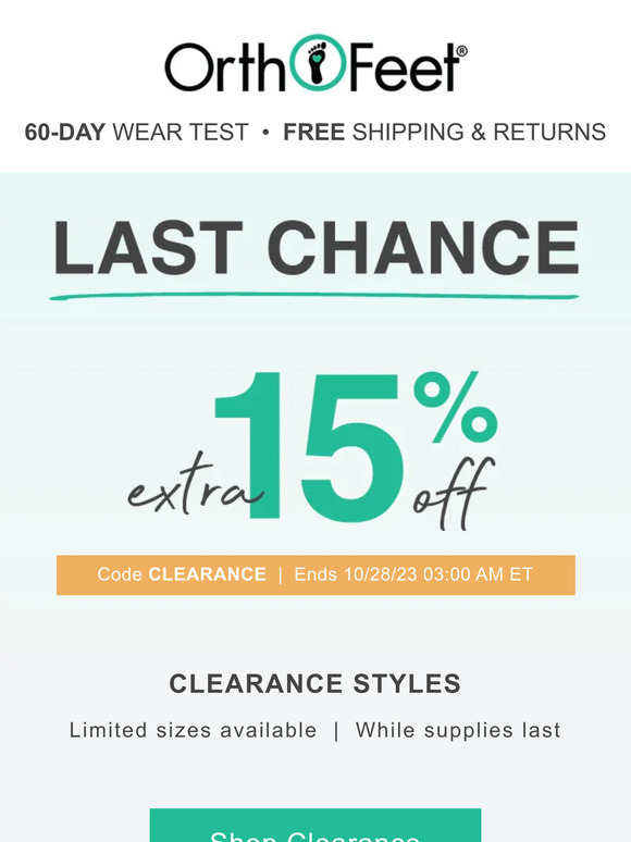 OrthoFeet: CLEARANCE on SALE: Extra 15% off | Milled