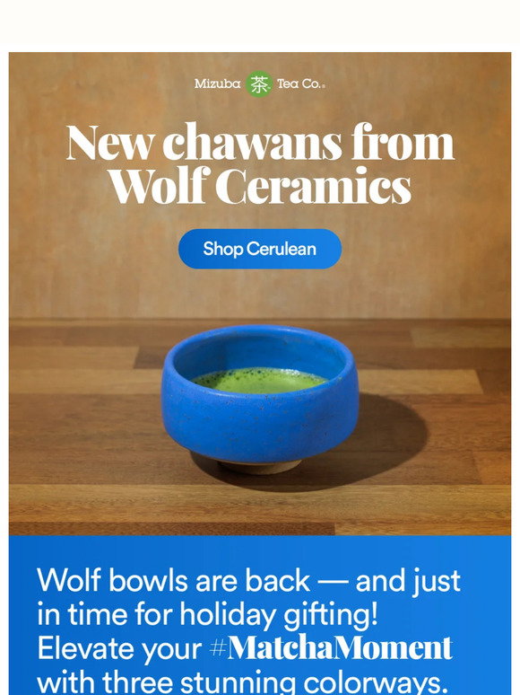 Mizuba Tea Co.: New chawans from Wolf Ceramics | Milled