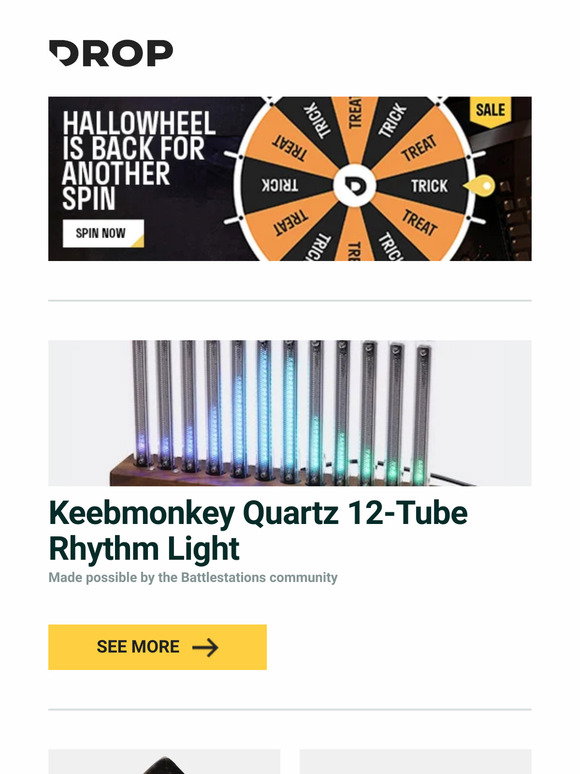 Drop: Keebmonkey Quartz 12-Tube Rhythm Light, Dwarf Factory The Primal ...