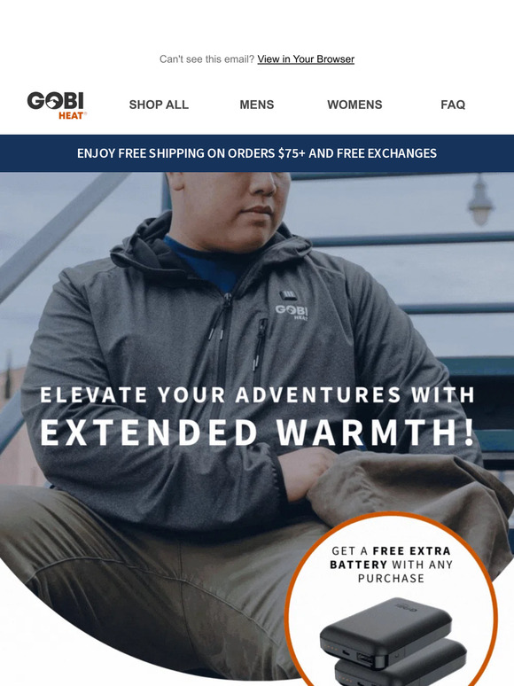 Gobi Heat: Get more time outdoors with a FREE Extra Battery | Milled