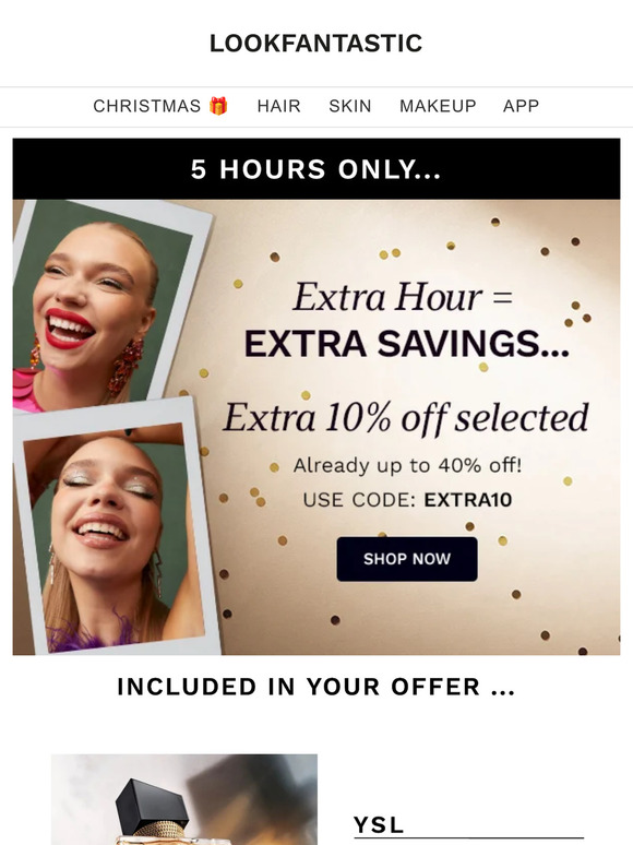 Lookfantastic: 5 HOURS ONLY ⏰ EXTRA 10% Off... | Milled