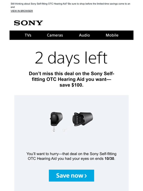 Sony: Savings End Soon | Get What You Wanted for $100 Off | Milled