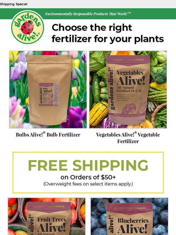 Gardens Alive: Different plants, different nutritional needs | Milled