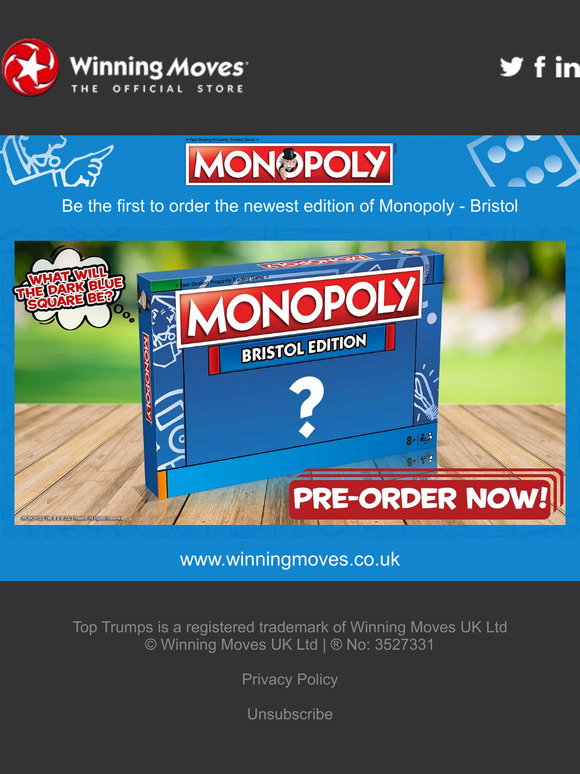 Winning Moves: Bristol Monopoly Launching 15th November | Milled