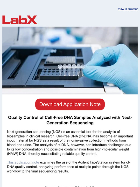 LabX: Application Note: Quality Control of Cell-Free DNA Samples ...