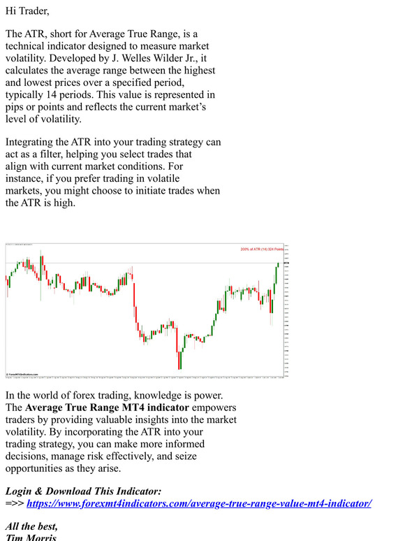 Forex MT4 Indicators: [Download] Average True Range Value MT4 Indicator ...