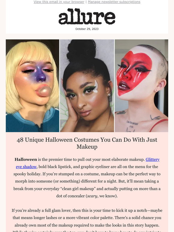 Allure: 48 Easy Halloween Makeup Ideas to Get You Through Spooky Season ...