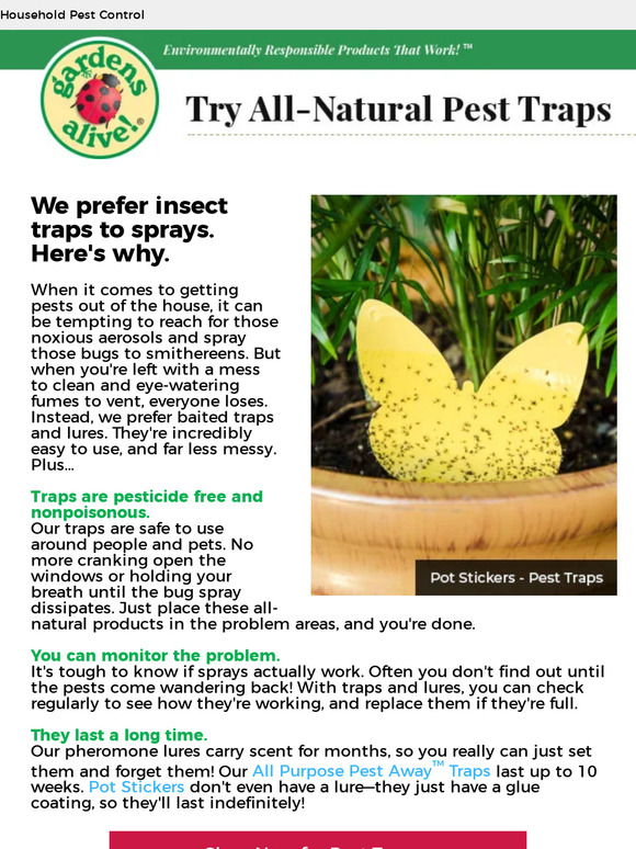 Gardens Alive: How to “stick it” to indoor insects… | Milled