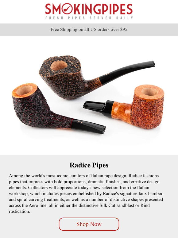 Smokingpipes: Radice Pipes | Including faux bamboo and spiral ...