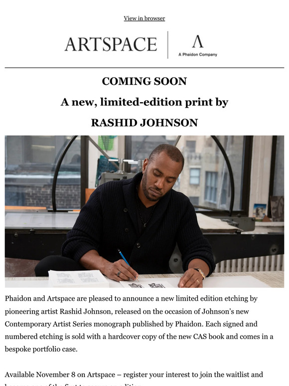 Artspace: Coming soon: A new limited edition print by Rashid Johnson ...