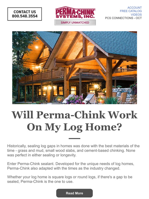 Perma-Chink Systems: On What Type of Log Home Does Perma-Chink Work ...