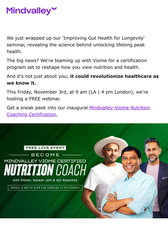 Mindvalley: Discover the Game-Changing Mindvalley-Viome Nutrition ...