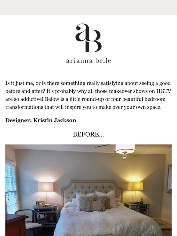 Arianna Belle: Before and After: Four Inspiring Bedroom Transformations ...