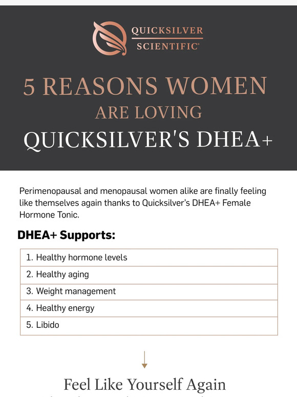 Quicksilver Scientific: Why Women Are Loving Quicksilver's DHEA+ | Milled