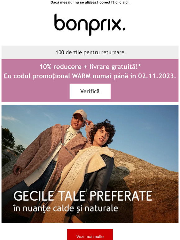 Bonprix: Indispensabil pentru zilele reci de toamnă | 10% reducere ...