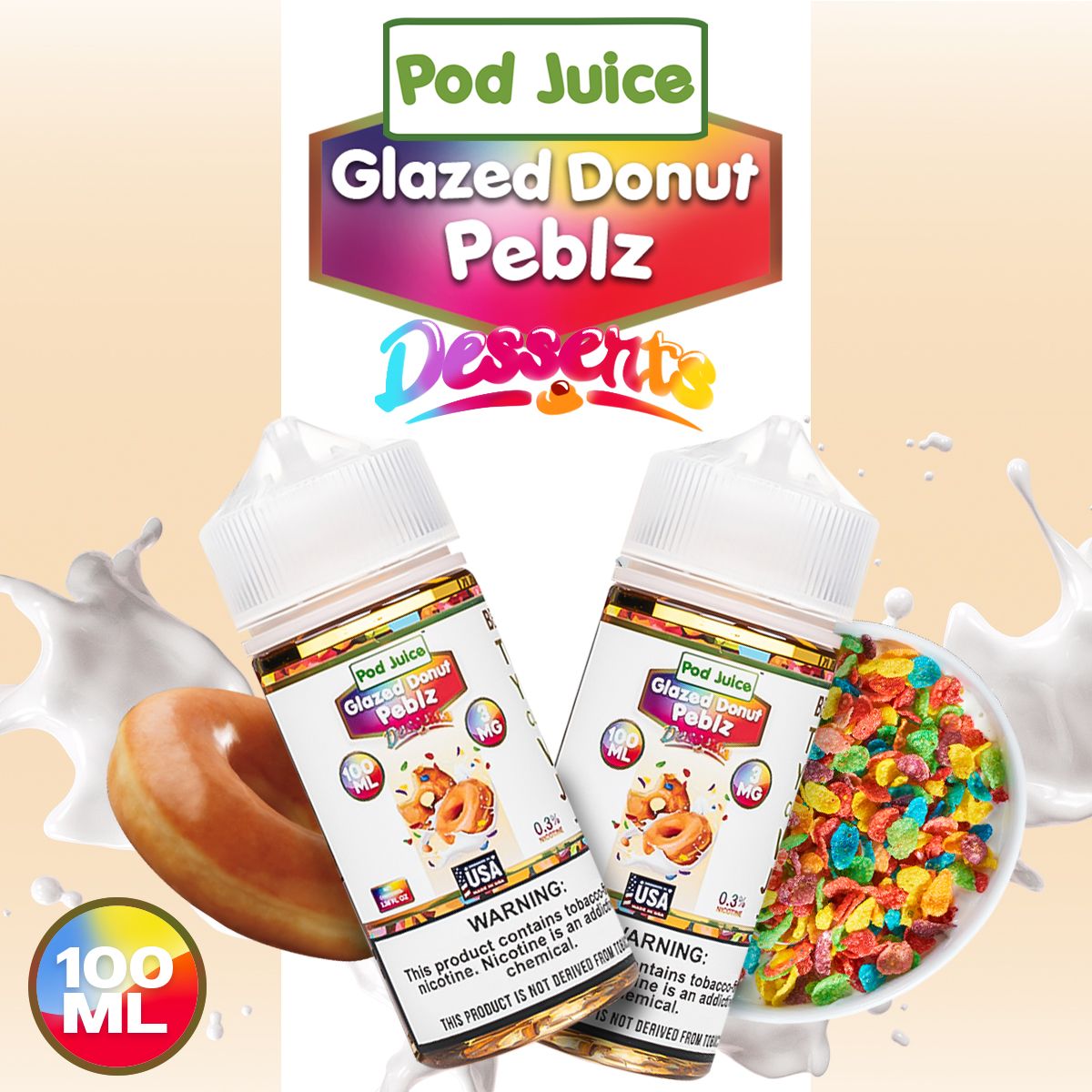 Vapor Empire: Try Now! Glazed Donut Peblz by Pod Juice🍩 | Milled