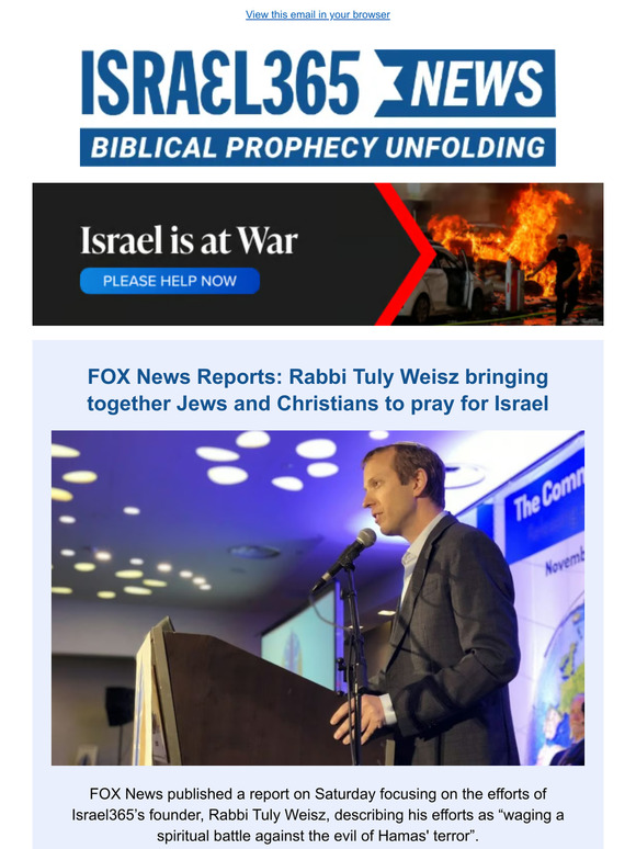 Israel365: FOX News Reports: Rabbi Tuly Weisz bringing together Jews ...