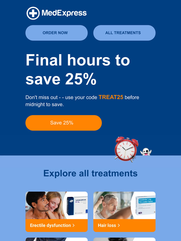 MedExpress: 25% off ends midnight | Milled