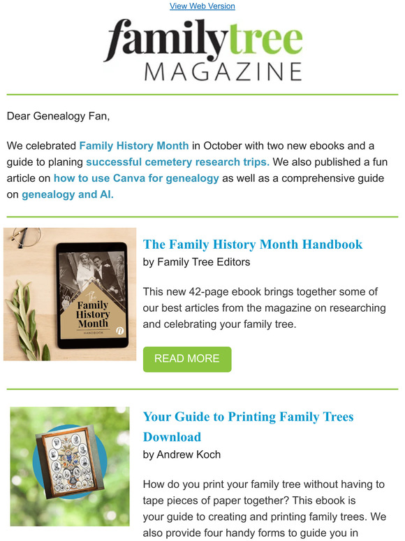 Family Tree Magazine: Your Monthly Article Digest | Milled