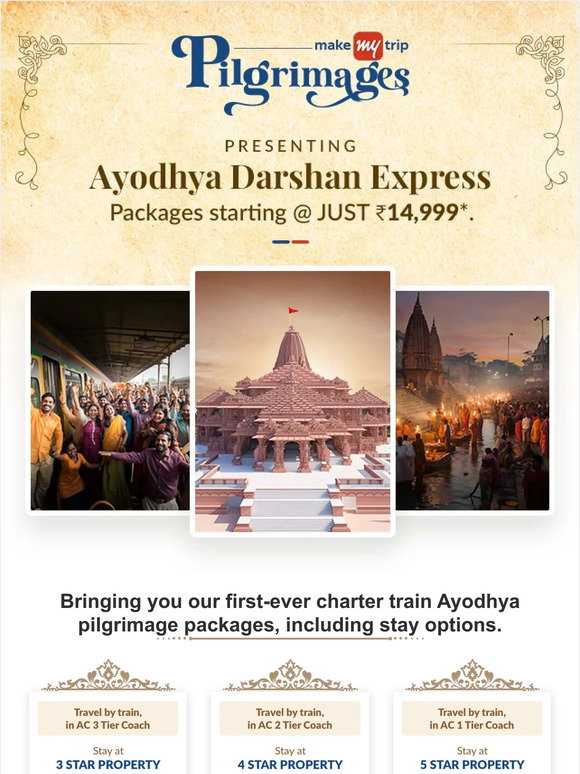 MakeMyTrip: Launching Ayodhya Darshan Express! 🙏 | Milled