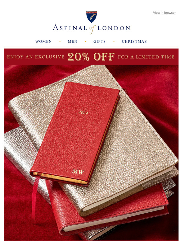 Aspinal of London: 20% Off Gift Guide: The Art of Personalisation | Milled