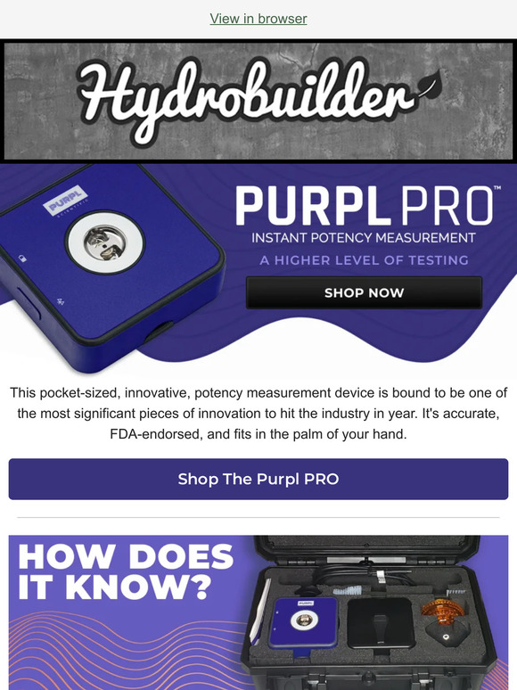Hydrobuilder: Instant Potency Measurement in the Palm of Your Hand 💜 ...
