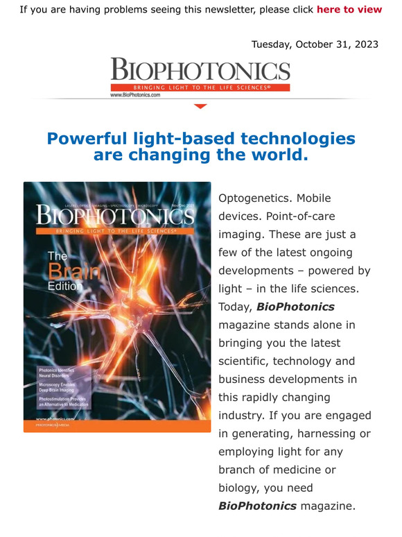Photonics Media: Biophotonics Magazine Subscription | Milled