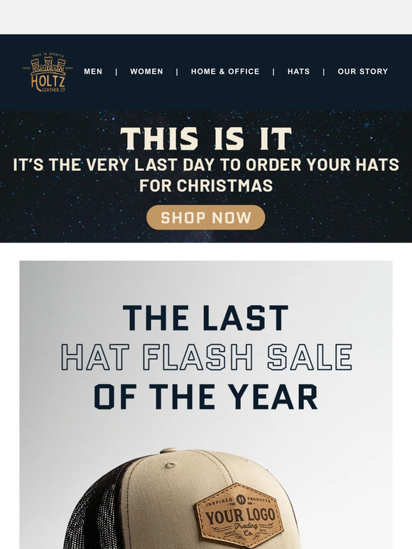 Holtz Leather: The Final Countdown: The Last Hat Flash Sale Of The Year ...