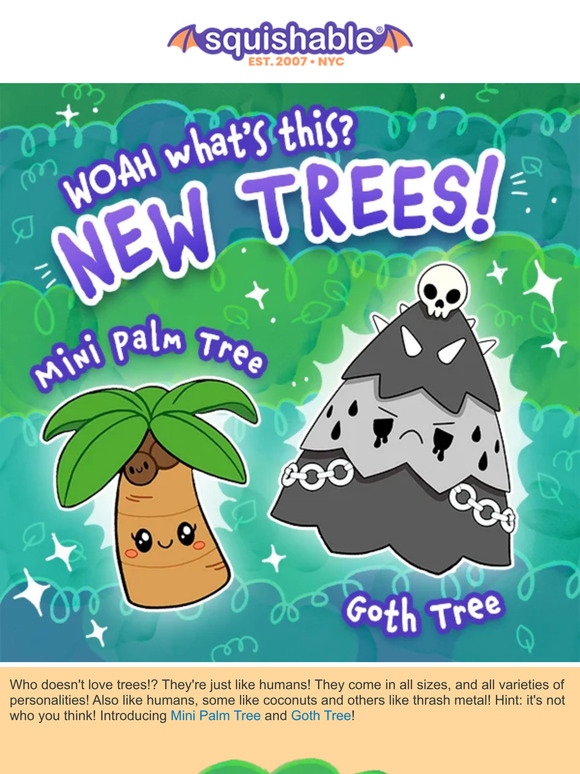 Squishable: Happy Halloween! New Goth Tree says boo! 🖤 | Milled