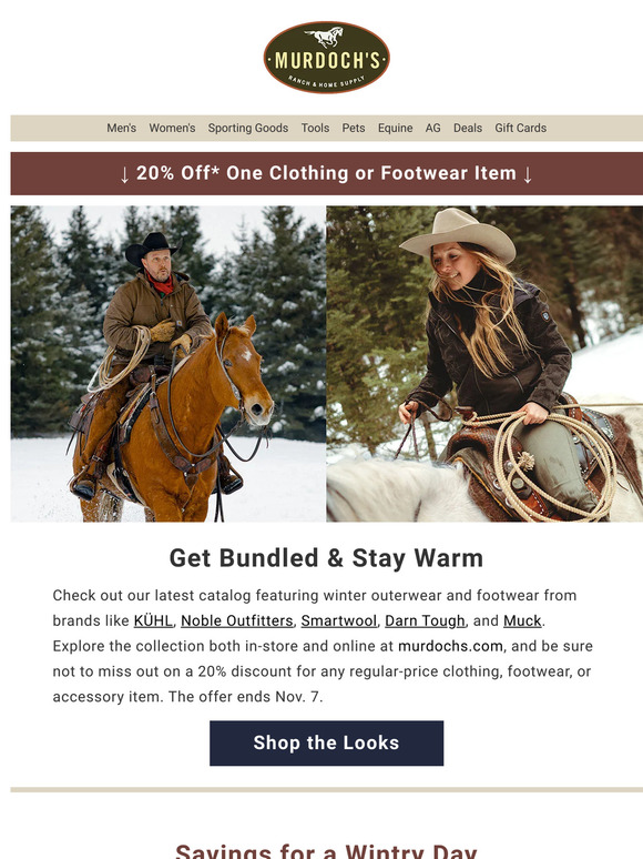 Murdoch's: Our New Winter's Best Fashion & Function Catalog Is Here ...