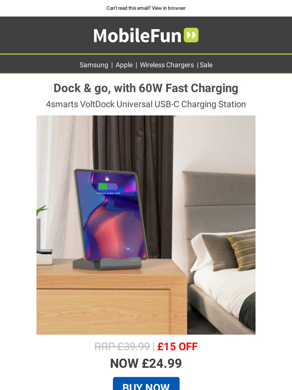 Mobile Fun: ⚡ £15 OFF | Fast Charging 60W USB-C Dock | Milled