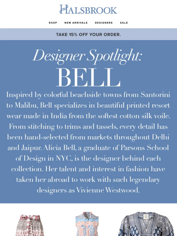 halsbrook: Get To Know: Bell | Milled