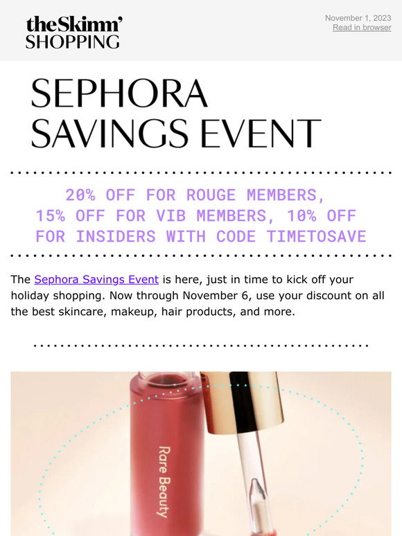 theSkimm: Here’s what we’re shopping at the Sephora Savings Event | Milled