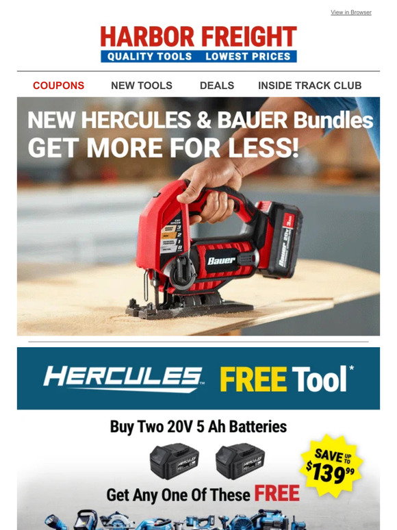 Harbor Freight: NEW Bundle Savings on HERCULES, BAUER & Multi-Tools ...